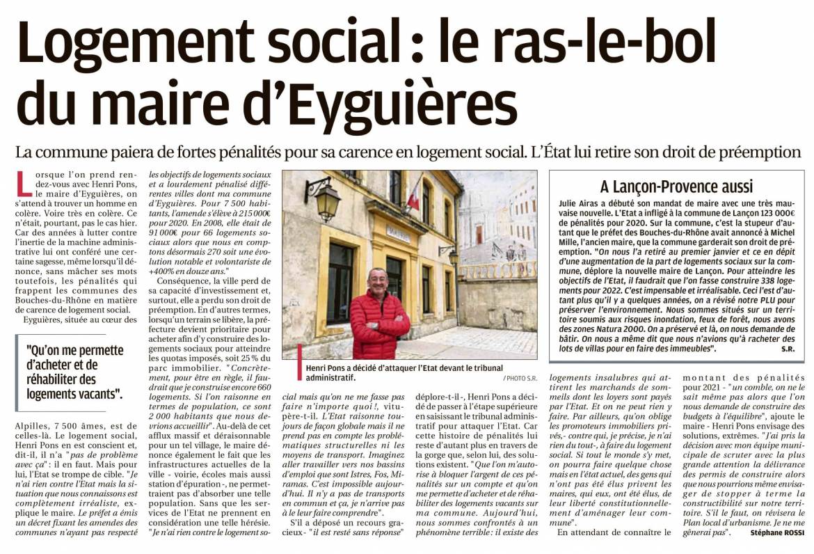 4 FEVRIER 2021 – Eyguières Les Alpilles